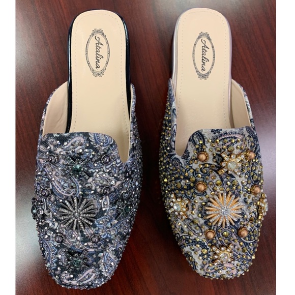 Italina | Shoes | New Italina Florentine Embellished Slidein Mule ...